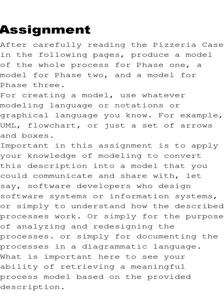 Assignment Pizzeria | PDF | Pizza | Computing