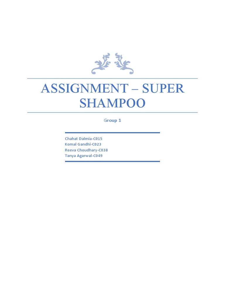 Super Shampoo Questions | PDF | Persuasion | Brand