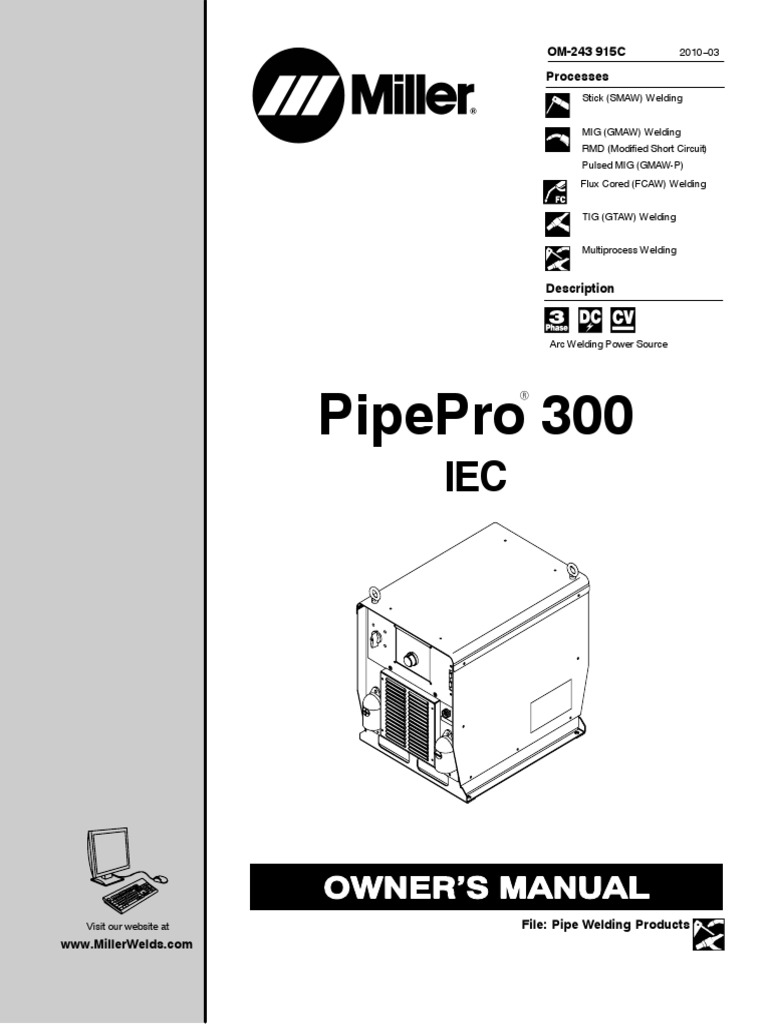 Manual Usuario Pipe Pro 300 | PDF | Construction | Welding