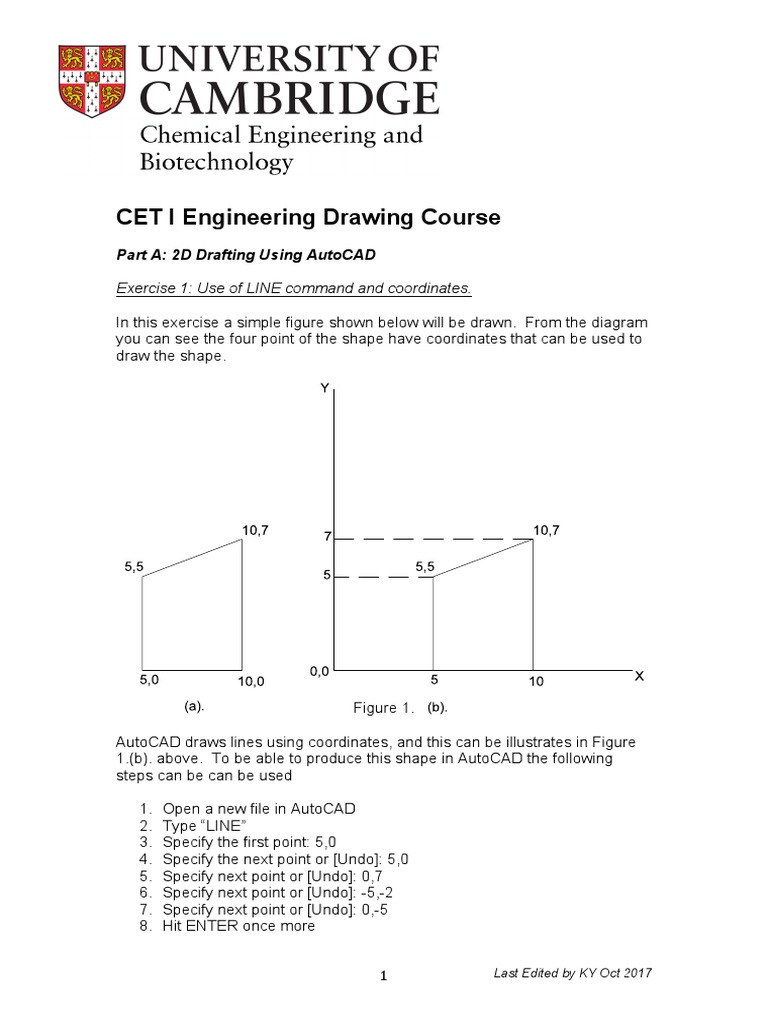 CAD Handout – Cambridge University | PDF | Shape | Auto Cad
