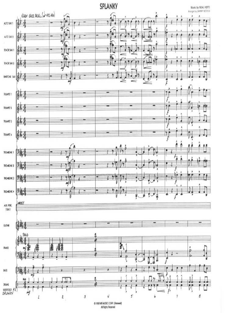 Toaz - Info Splanky Full Big Band Nestico PDF PR | PDF | Jazz Musicians ...