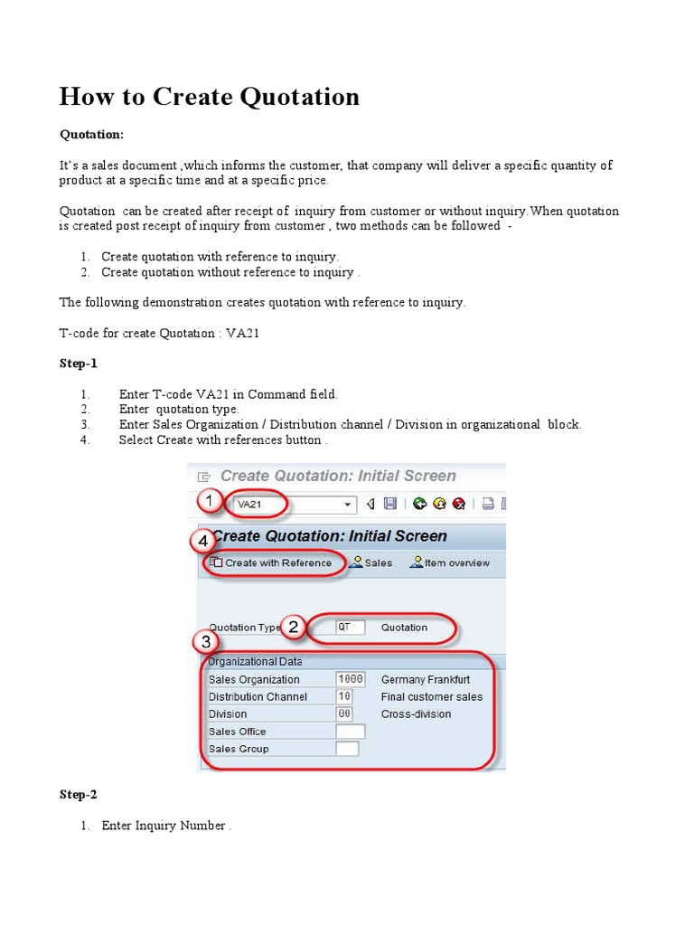 How To Create Quotation | PDF