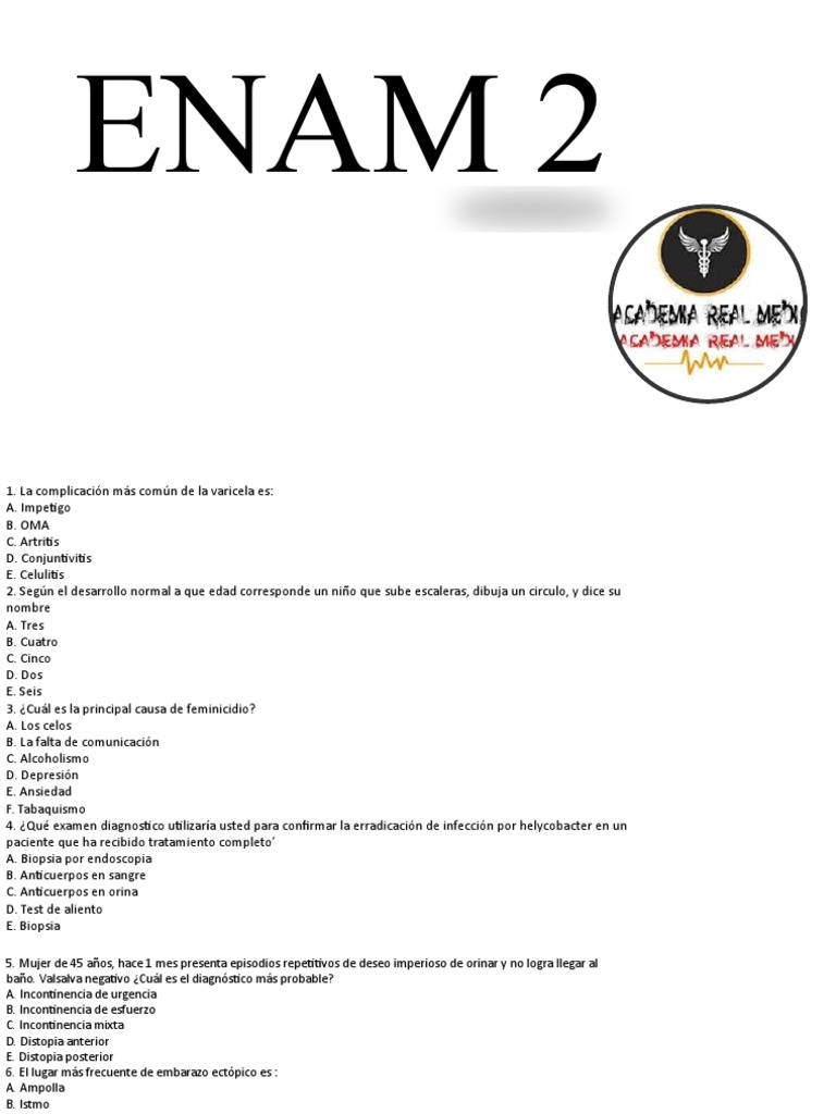 ENAM 2realmedic | PDF | Anemia | Medicina CLINICA