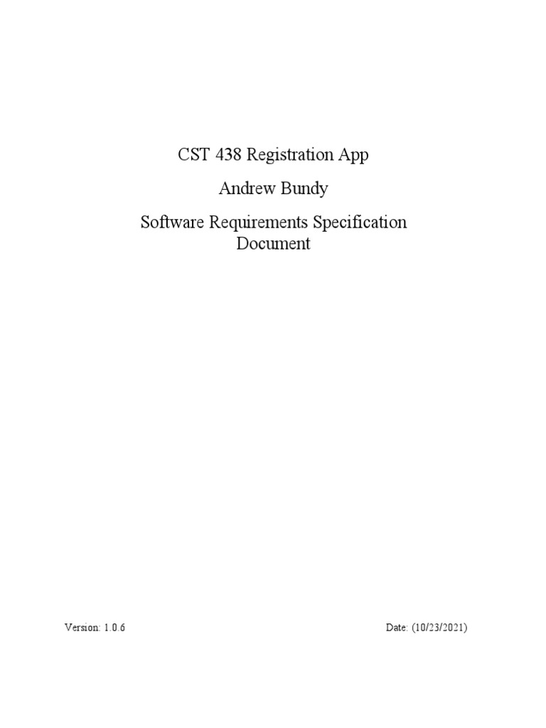 CST 438 Srs Abundy | PDF | Software Development | Computing
