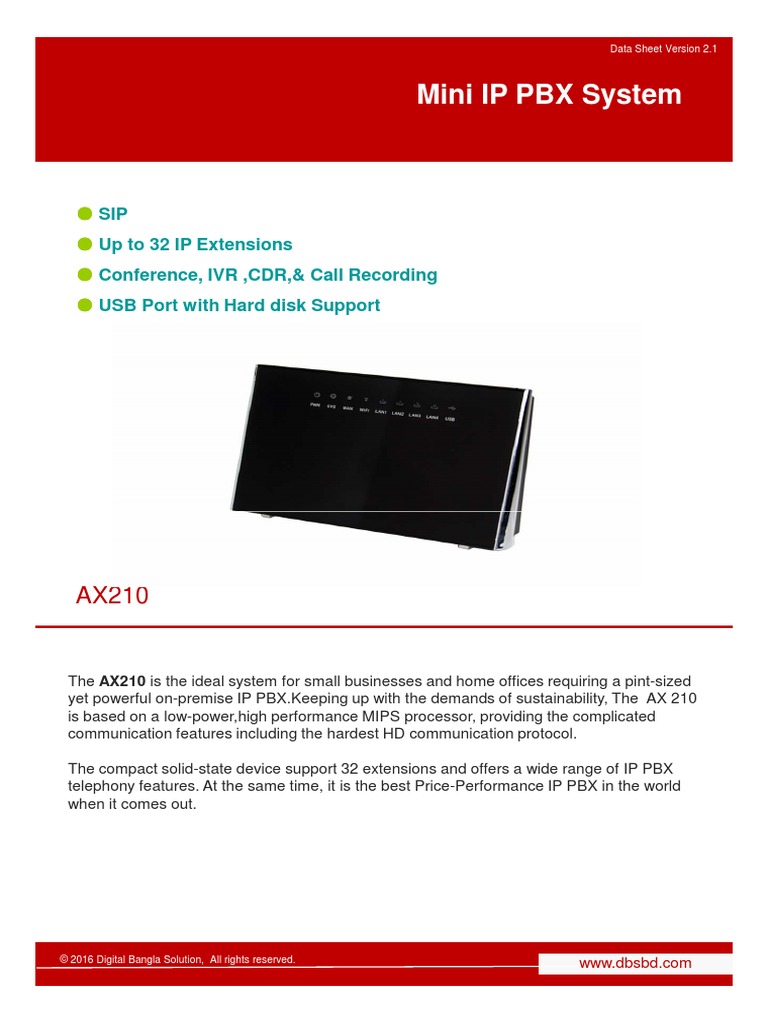 Mini IP PBX System: SIP Up To 32 IP Extensions Conference, IVR, CDR ...