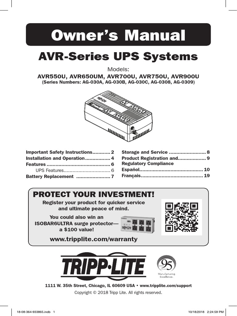 Tripp-Lite-Owners-Manual | PDF | Electromagnetic Interference | Federal ...