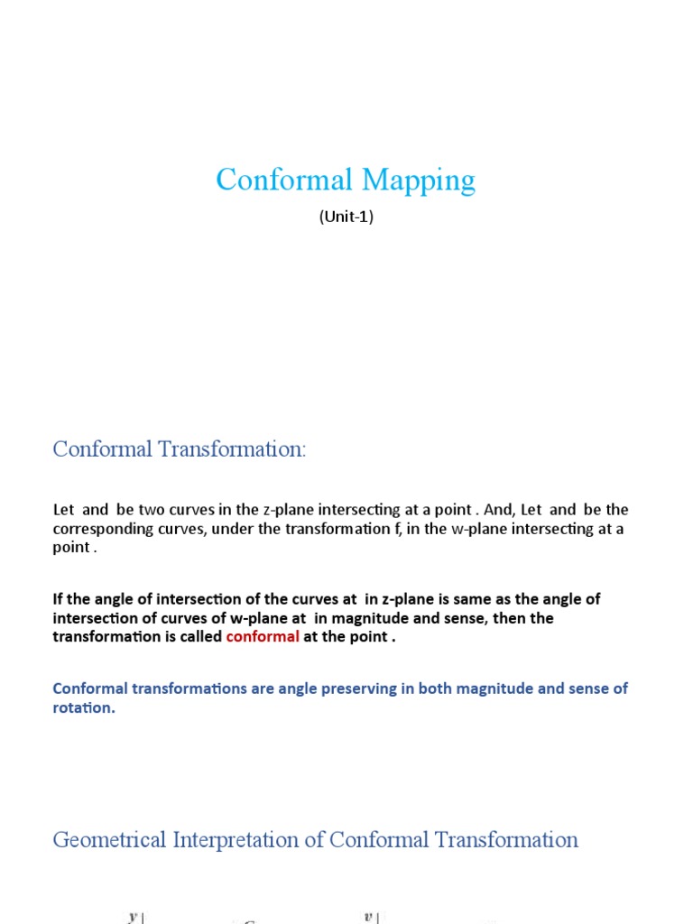 11SelfStudy Conformal Mapping | PDF | Angle | Curve