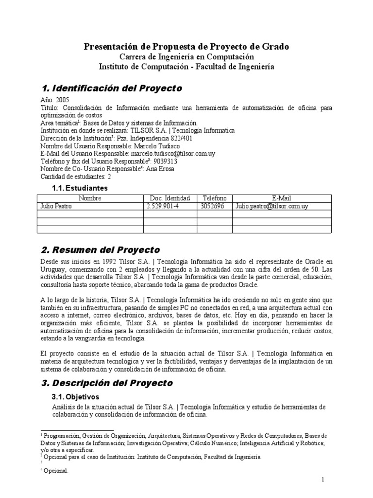 Propuesta Tilsor Inco | PDF | Informática | Correo electrónico