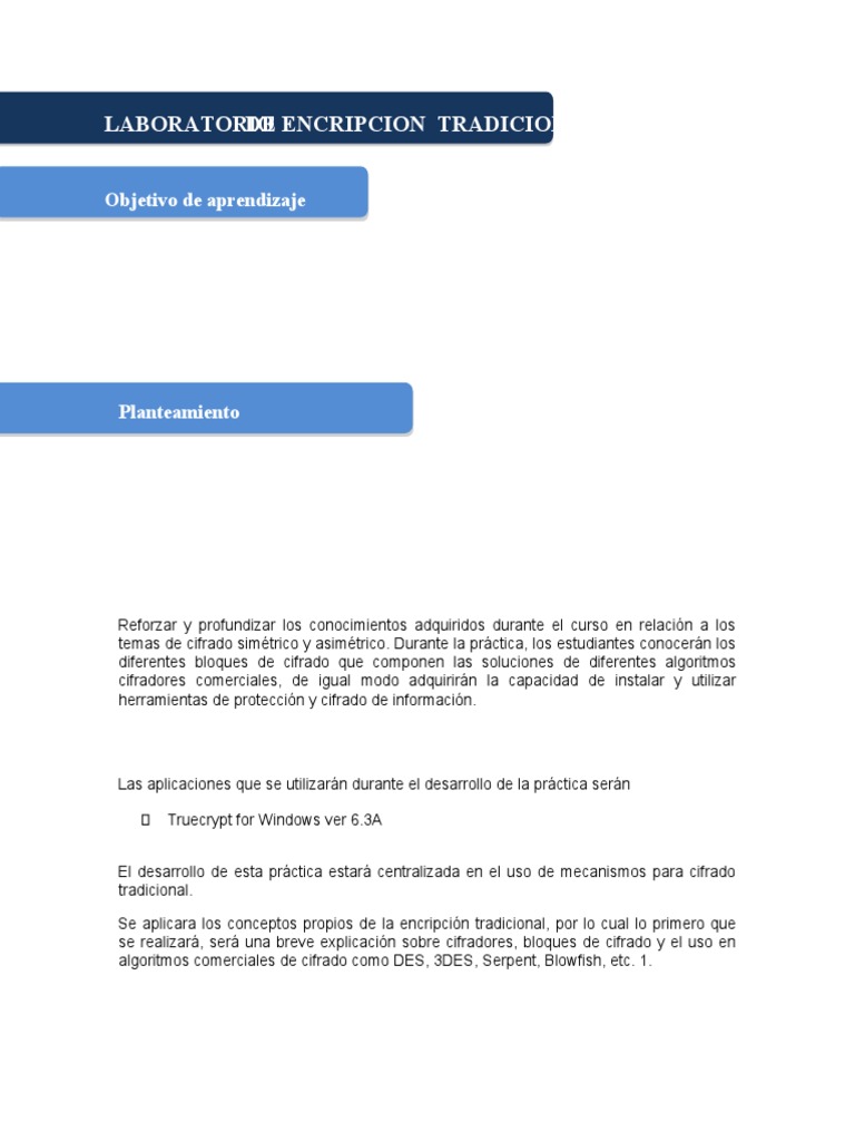 Práctica de Cifrado con Blowfish y TrueCrypt | PDF | Clave (criptografía) | Criptografía