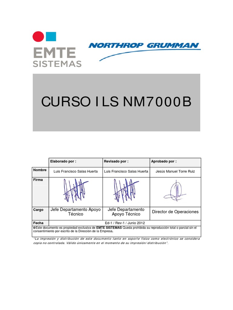 Manual Curso ILS 7000B Ed1 Rev2 - 2012 | PDF | Antena (Radio) | Telecomunicaciones