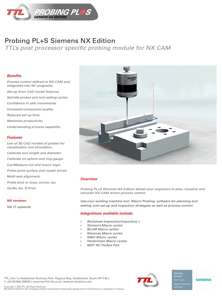 Probing PL+S Siemens NX Edition | PDF | Machines | Computer Aided Design