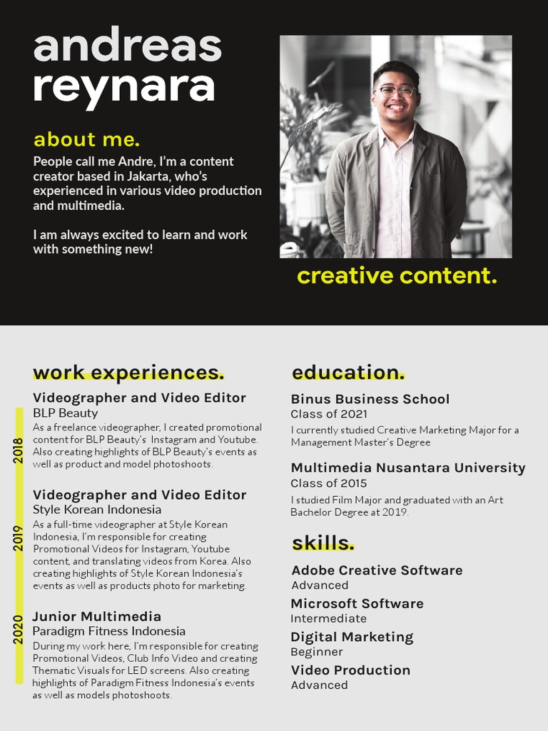 CV - Andreas - Reynara - Creative Content (Portrait) - Compressed | PDF
