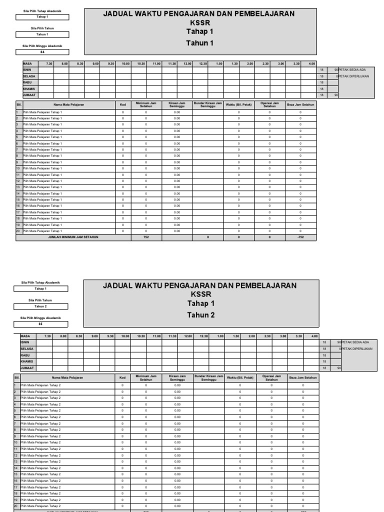 1.5 Tapak Simulasi Jadual Waktu Jam PDP | PDF