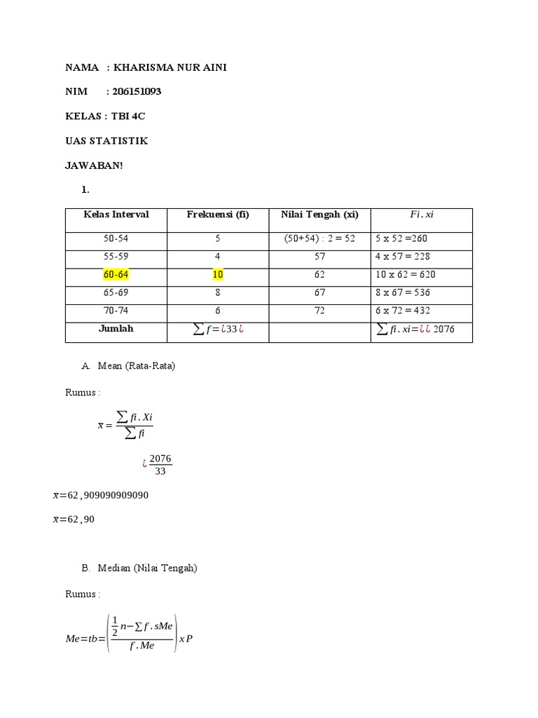 Analisis Data Statistik UAS | PDF