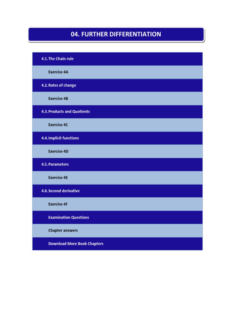 A-Level Pure Math Further Differentiation - Calculus | PDF | Sphere ...