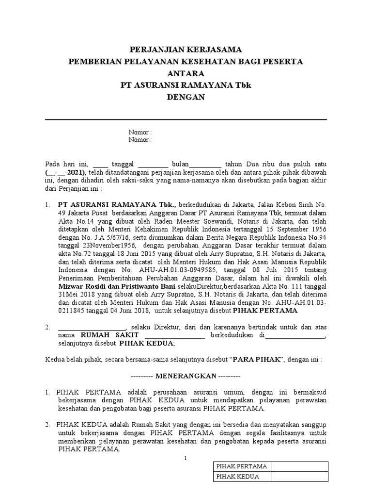 Draft PKS RS TPA | PDF | Hukum