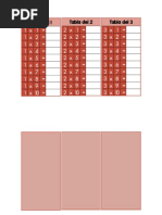 Tablas de Multiplicar del 2 al 9 | PDF