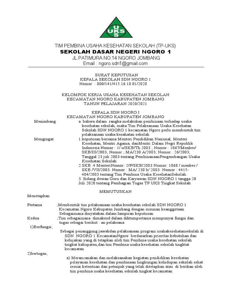 SK Uks - Toga Taman (Edit) | PDF