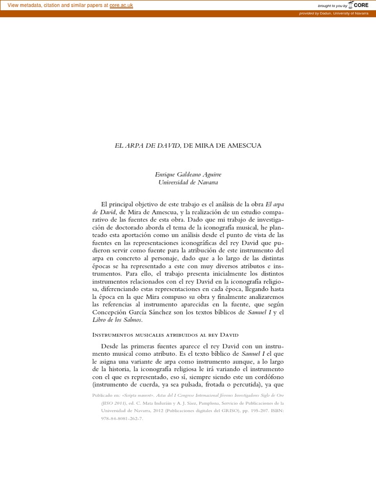 El Arpa de David en la Iconografía Musical | PDF | Salmos | Cordófonos