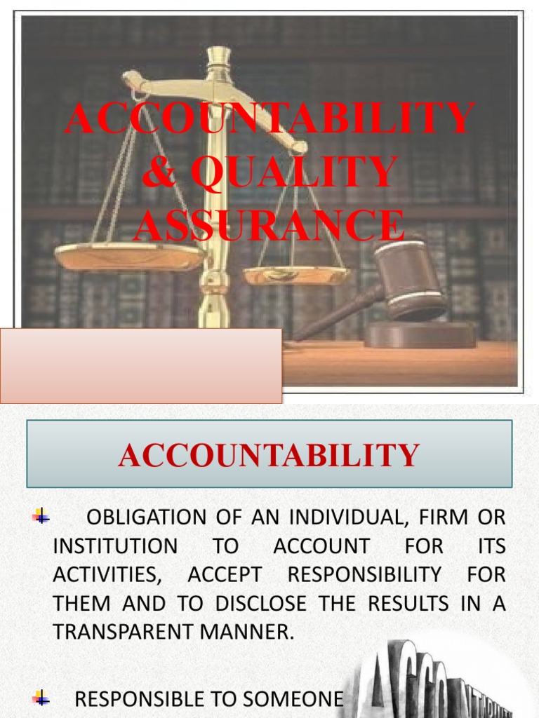 Accountability and Quality Assurance | PDF | Nursing | Audit