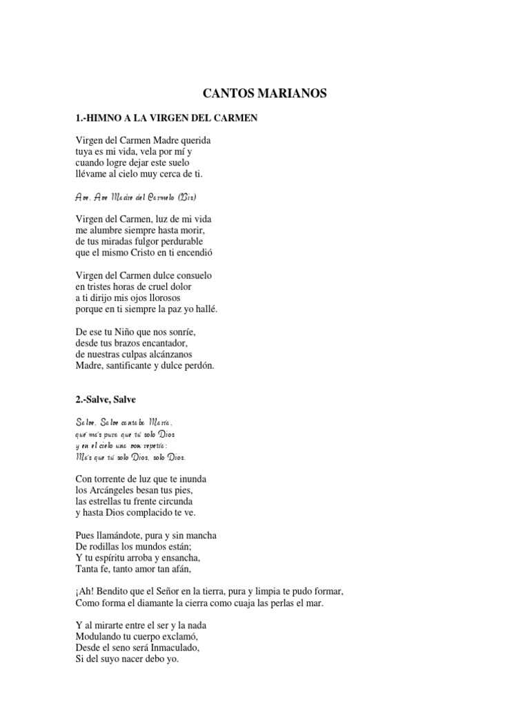 Cantos | María, madre de Jesús | Oración | Prueba gratuita de 30 días ...