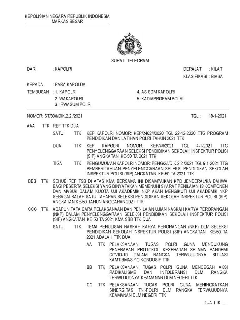 ST Jukrah NKP Sip 2021 Lengkap | PDF