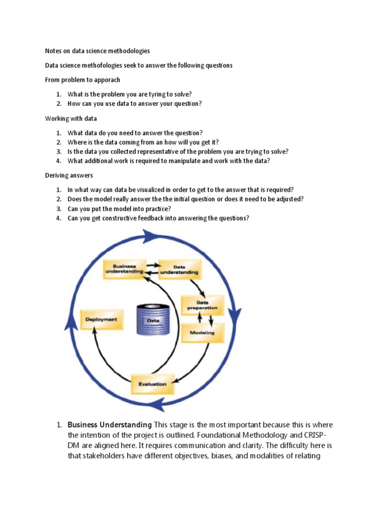 Notes on data science methodologies | PDF | Data Mining | Data