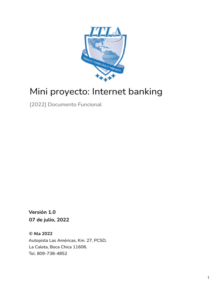 Mini Proyecto - Internet Banking | PDF | Contraseña | Usuario (informática)