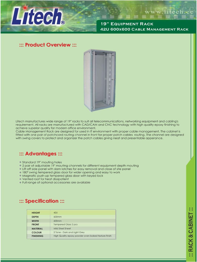 Rack 42u - Litech 42u | PDF