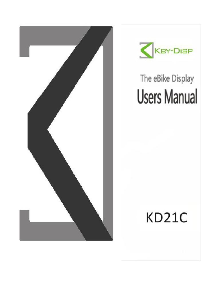 Users Manual KD21C KDS | PDF | Menu (Computing) | Speed Limit