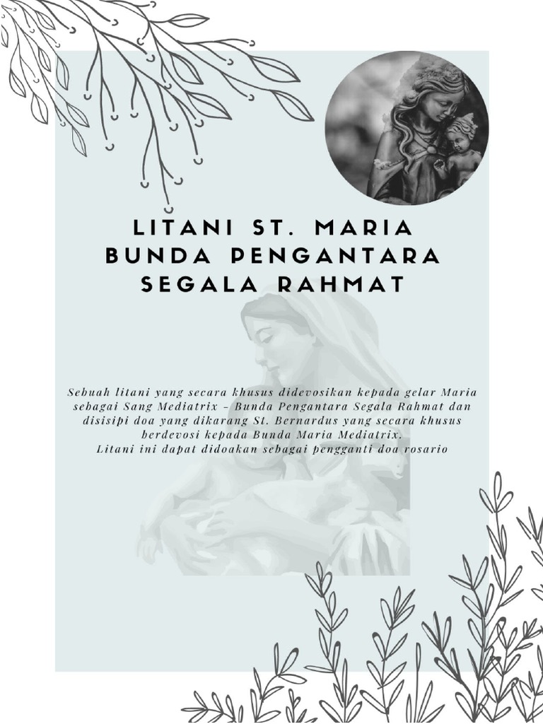 Litani Santa Maria Bunda Pengantara Segala Rahmat | PDF | Agama ...