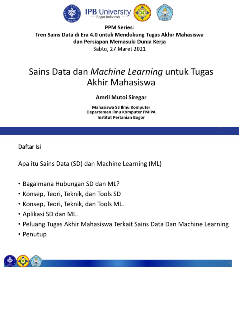 Sains Data Dan Machine Learning-Pak Amril v.2 | PDF | Komputer