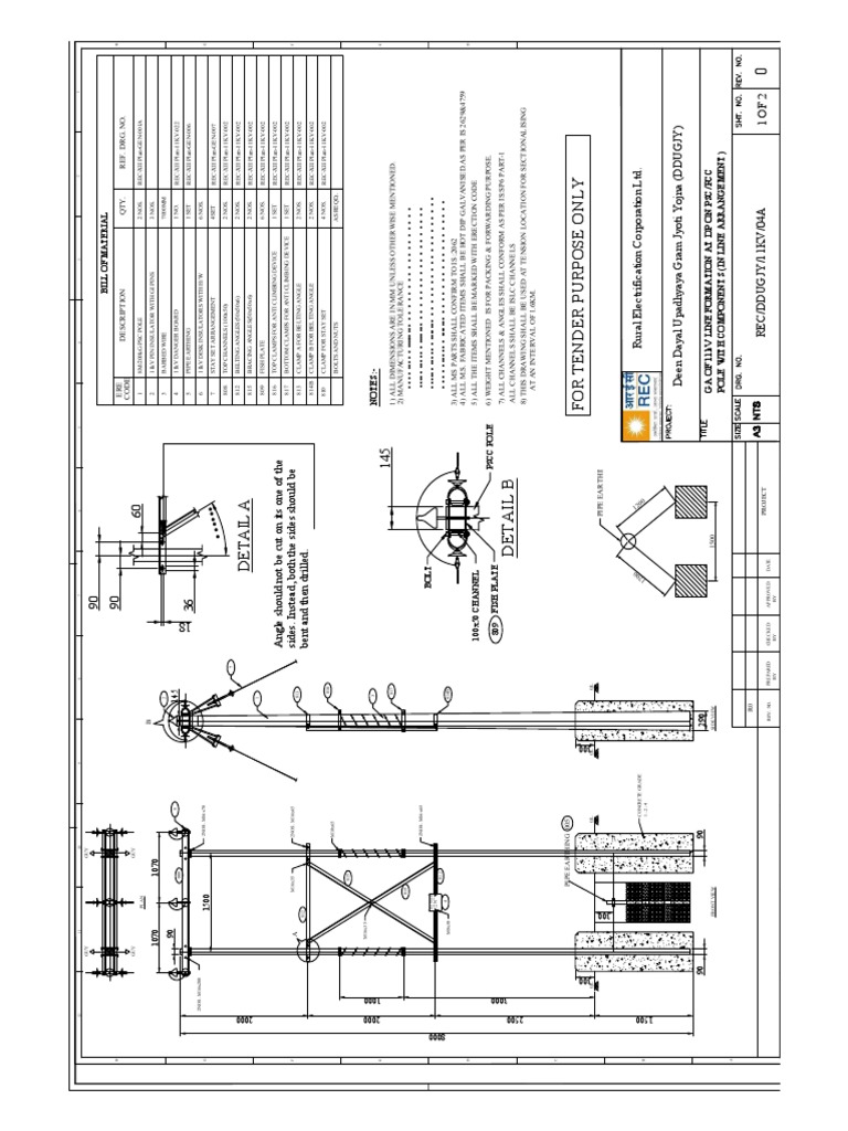8 MTR Pole Arrangement REC - HT | PDF | Screw | Mechanical Engineering