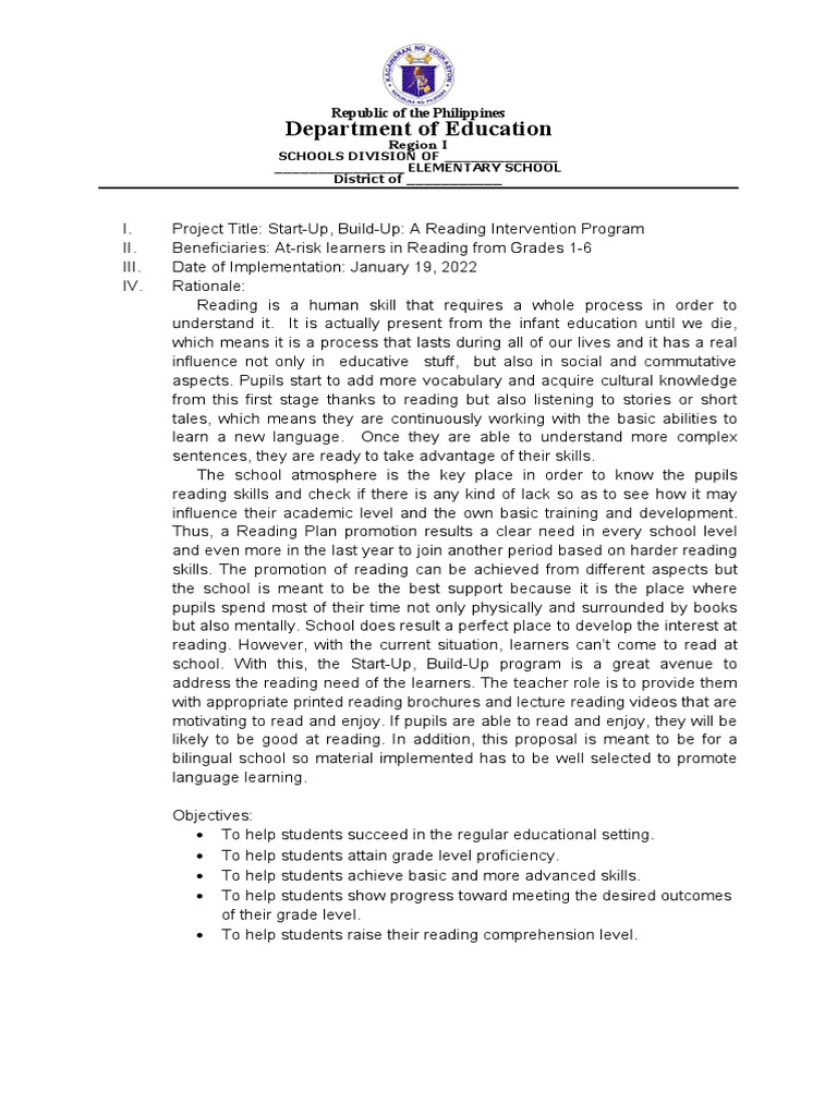 English-Reading-proposal | PDF | Syllable | Consonant