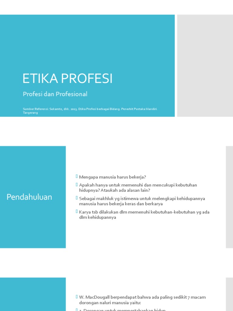 Etika Profesi 2 - Profesi Profesional | PDF | Karier & Perkembangan