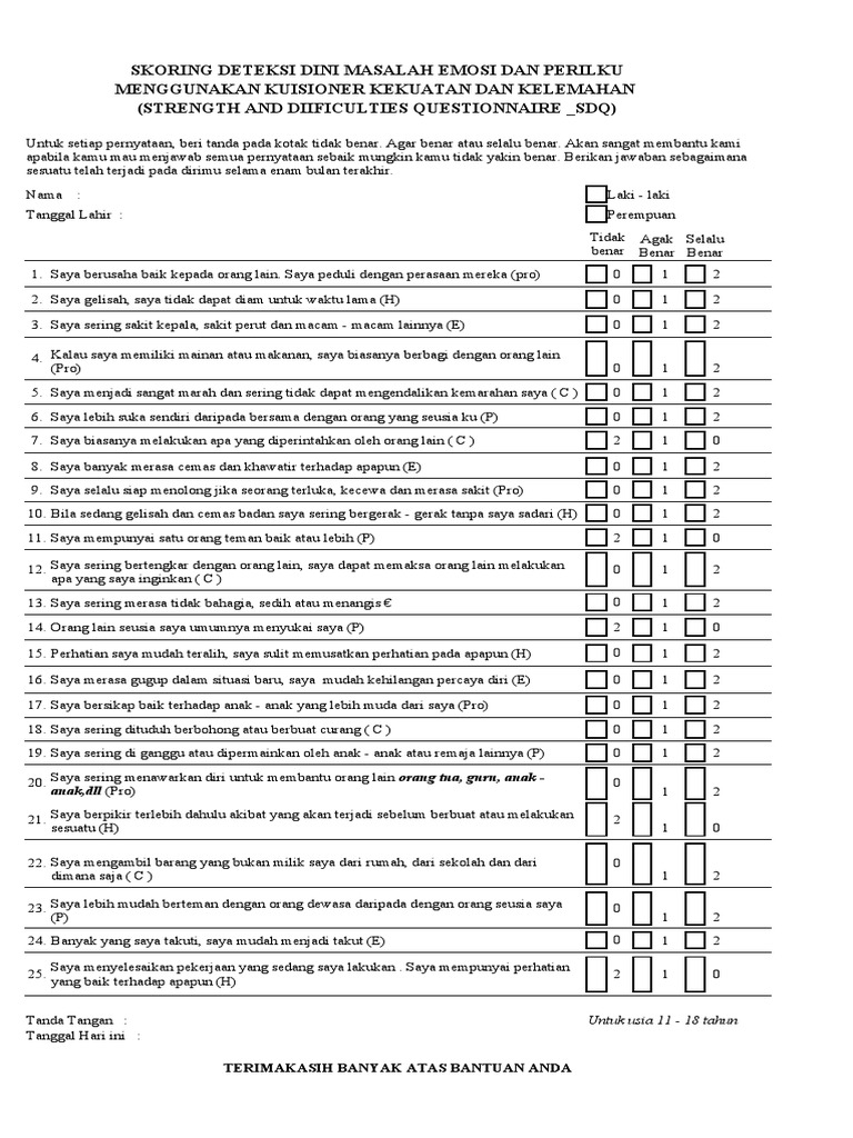 Format Skrining Jiwa | PDF | Kesehatan Holistik