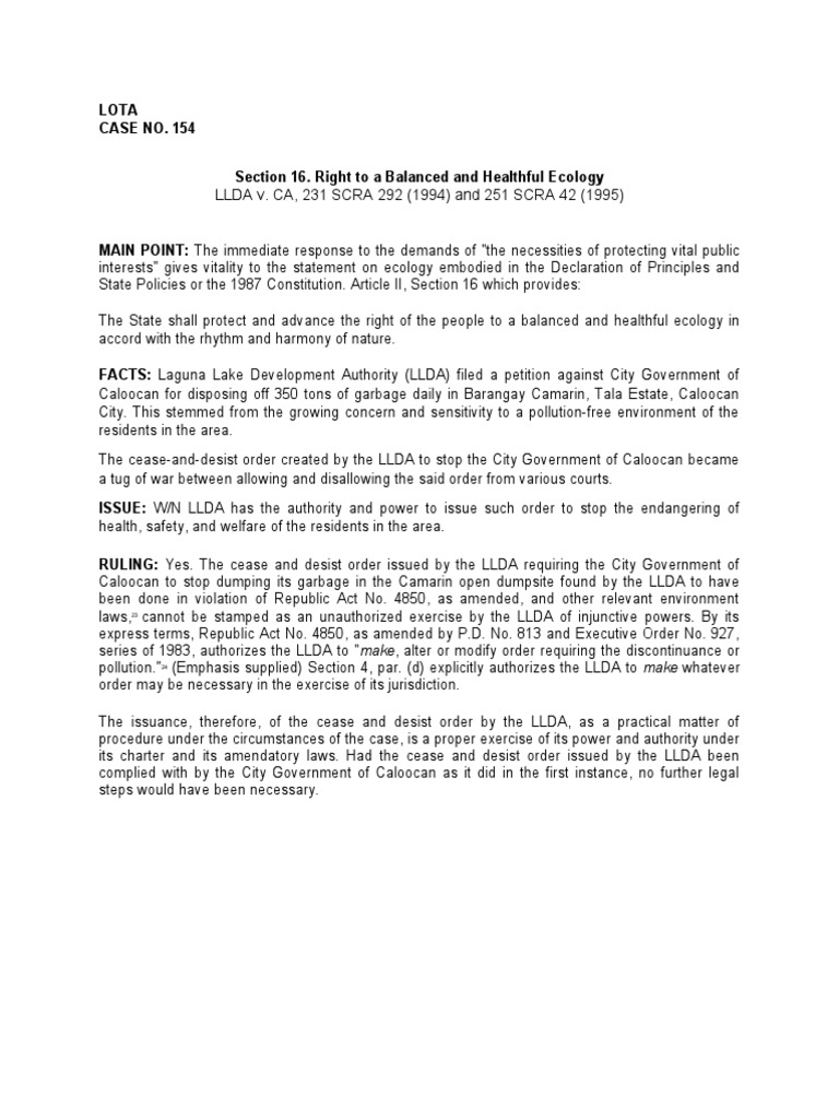 LLDA v. CA, 231 SCRA 292 (1994) and 251 SCRA 42 (1995) | PDF