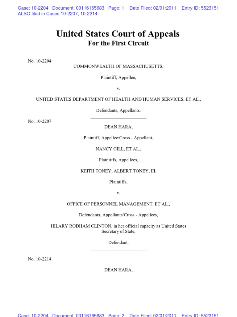 Mass - DOMA - Appeals #5523151 | PDF