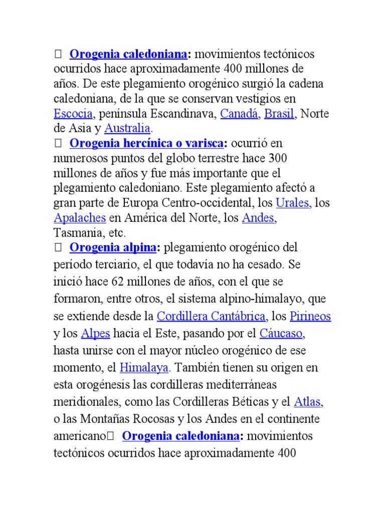 Orogenia Caledoniana Ambiental Luraschi | PDF | Australia (continente ...