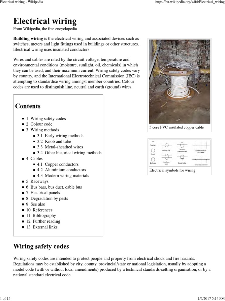 Building Wiring Is The Electrical Wiring and Associated Devices Such As ...
