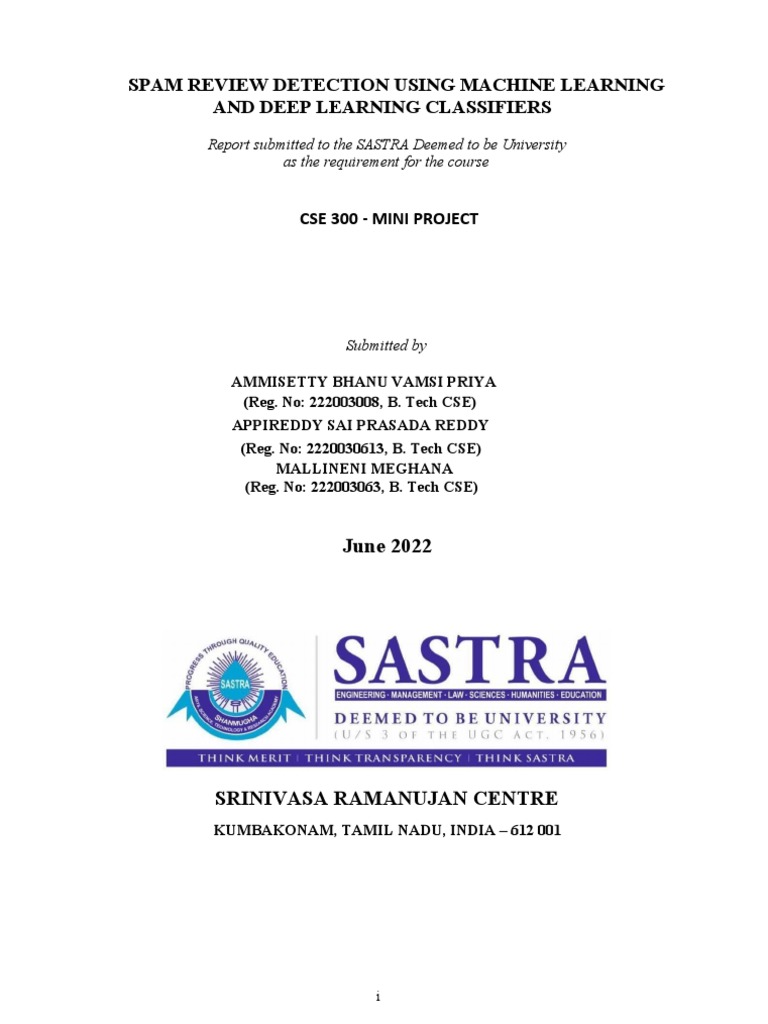 Spam Review Detection Using Machine Learning and Deep Learning ...