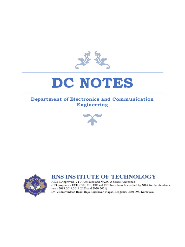DC Notes | PDF | Engineering | Teachers