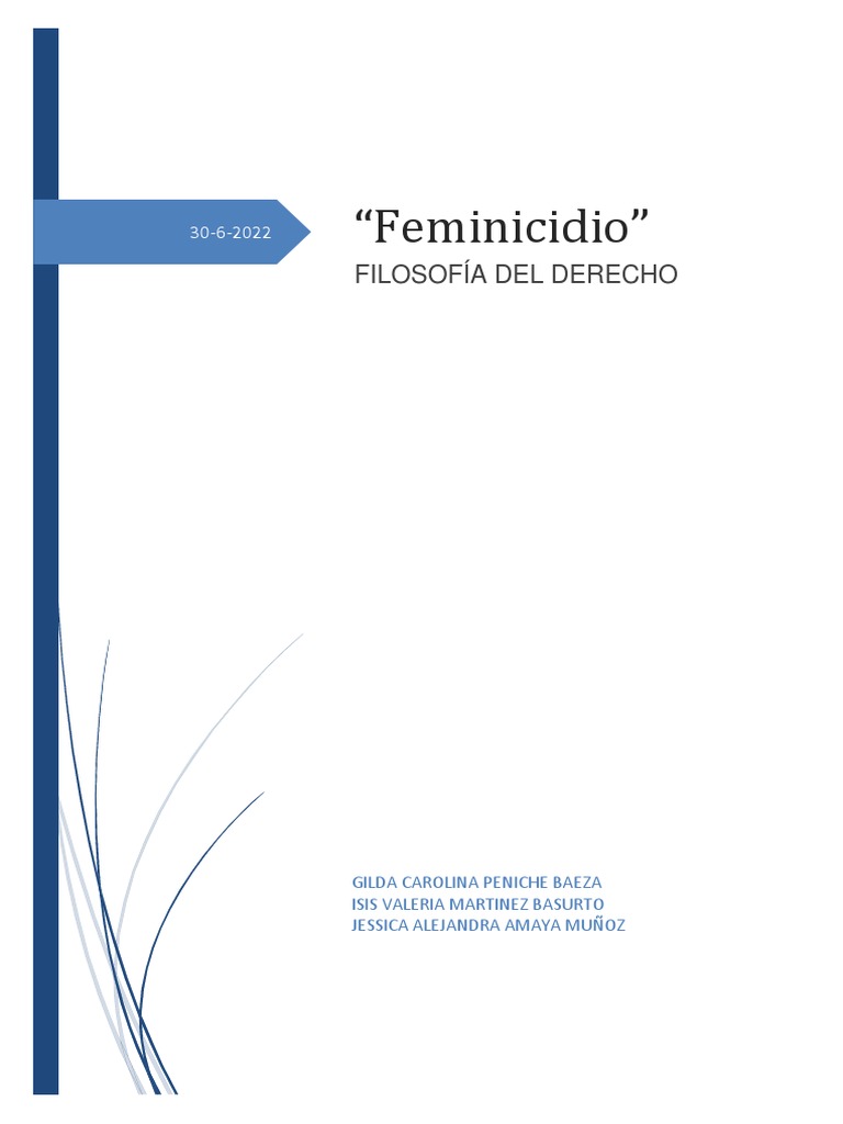 Feminicidio | PDF | La violencia contra las mujeres | Violencia