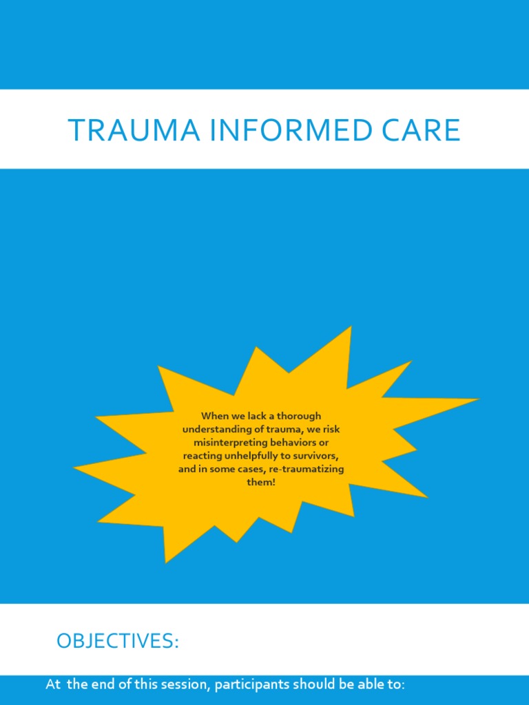 Trauma Informed Care Guide | PDF | Psychological Trauma | Psychological ...