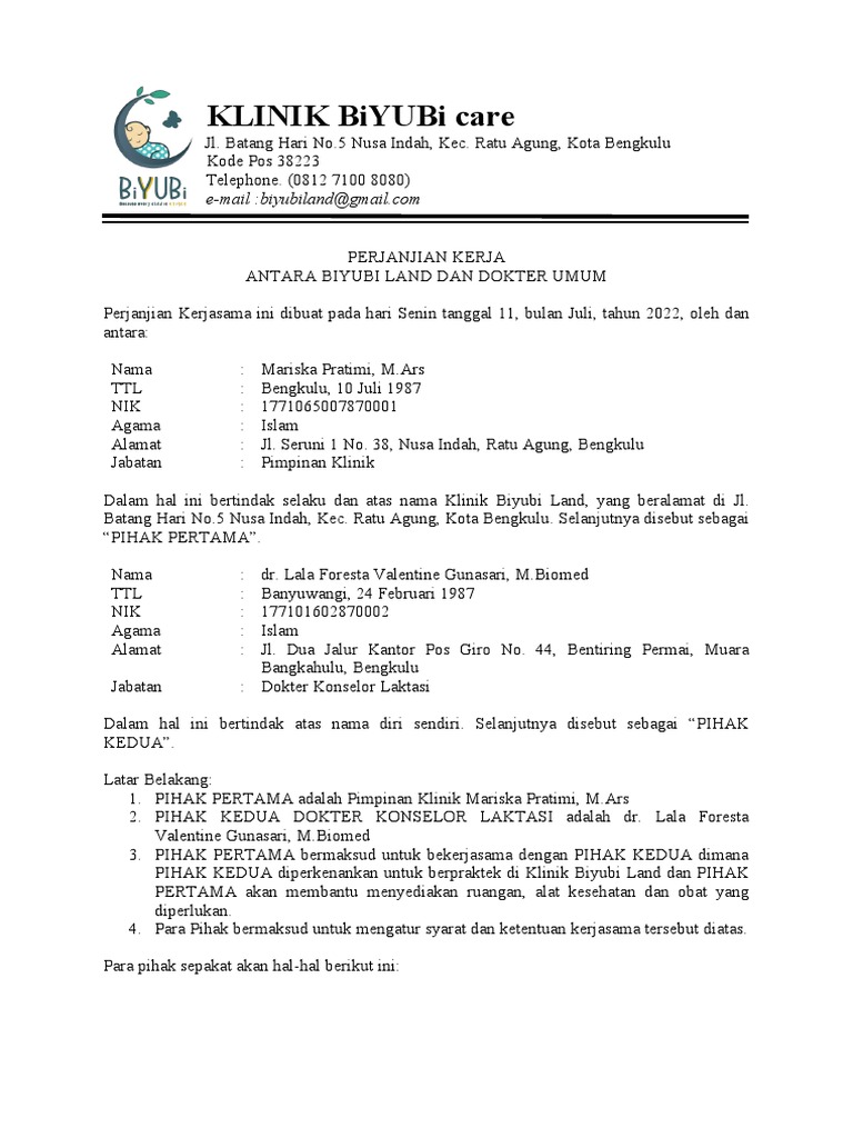 Perjanjian Dokter Umum Pdf