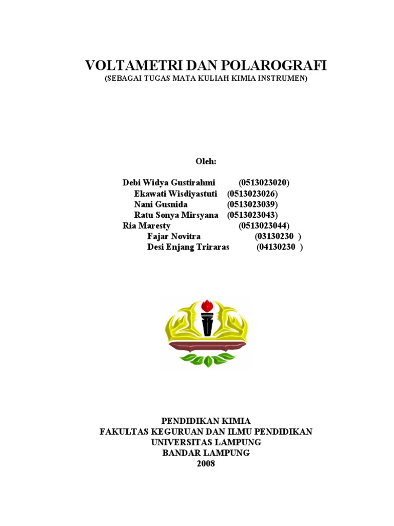 Voltametri Dan Polarografi | PDF | Sains & Matematika