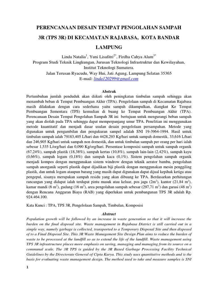 RAB Dan Desain TPS3r | PDF