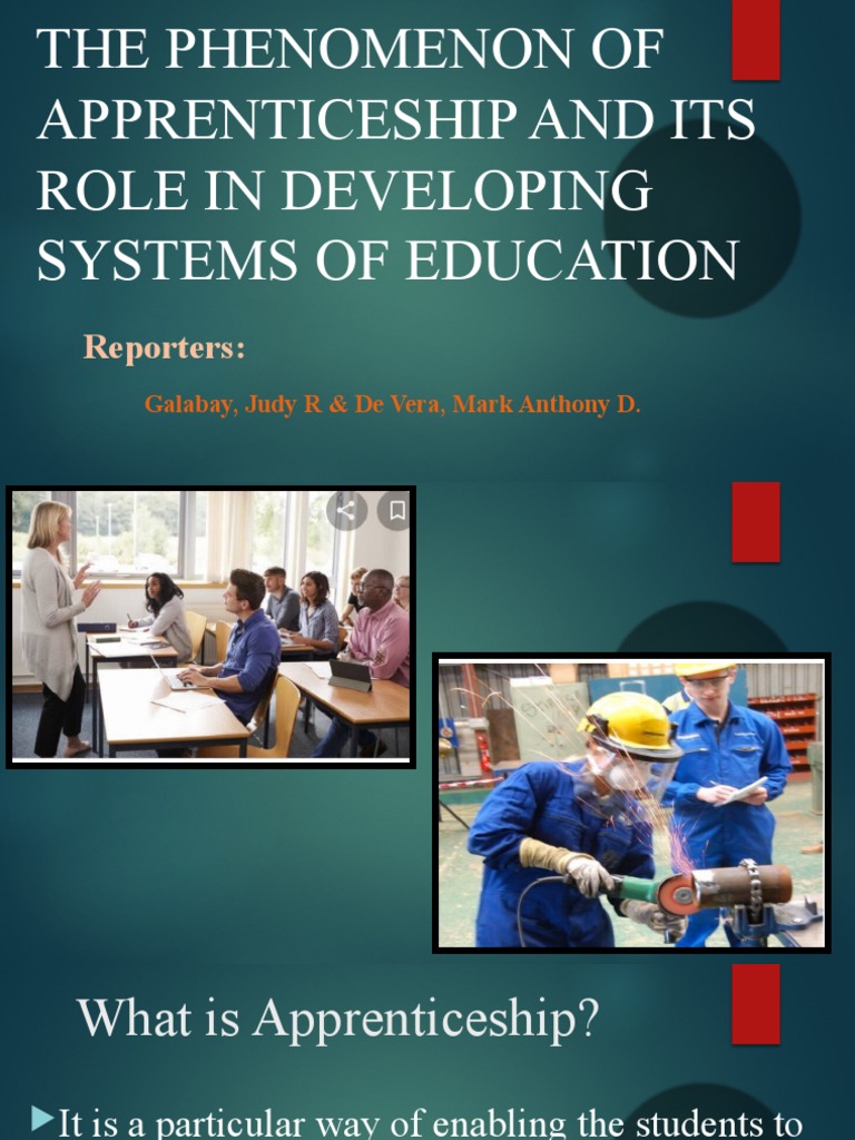 The Phenomenon of Apprenticeship and Its Role in Developing Systemof ...