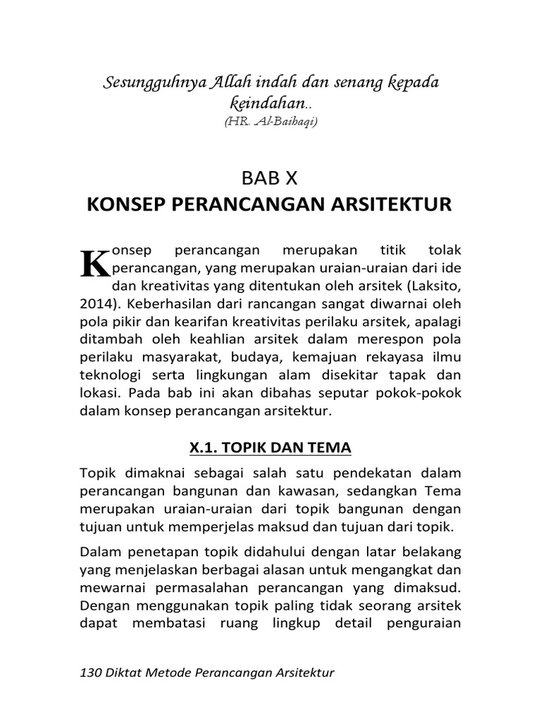 Metode Perancangan Arsitektur-Konsep Perancangan | PDF