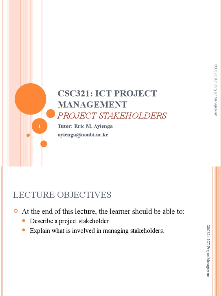 Identifying Project Stakeholders | PDF | Project Management ...
